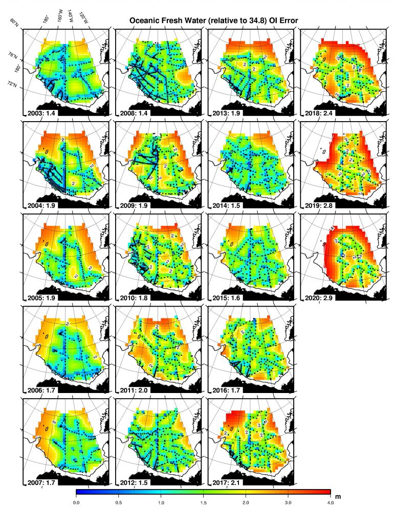 Freshwater Content Gridded Data – Beaufort Gyre Exploration Project